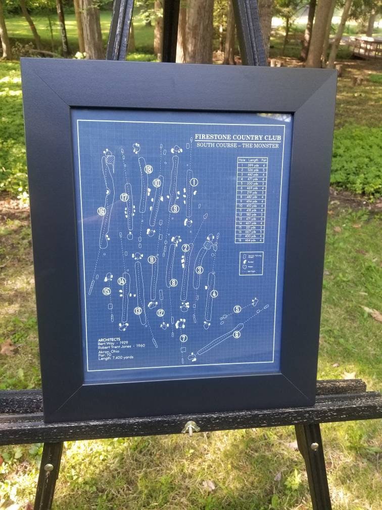 Firestone Country Club South Course Blueprint Pic//big Picture - Etsy