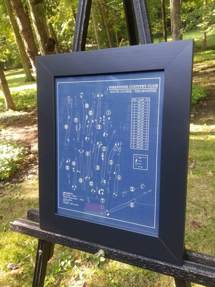 Firestone Country Club South Course Blueprint Pic//big Picture - Etsy