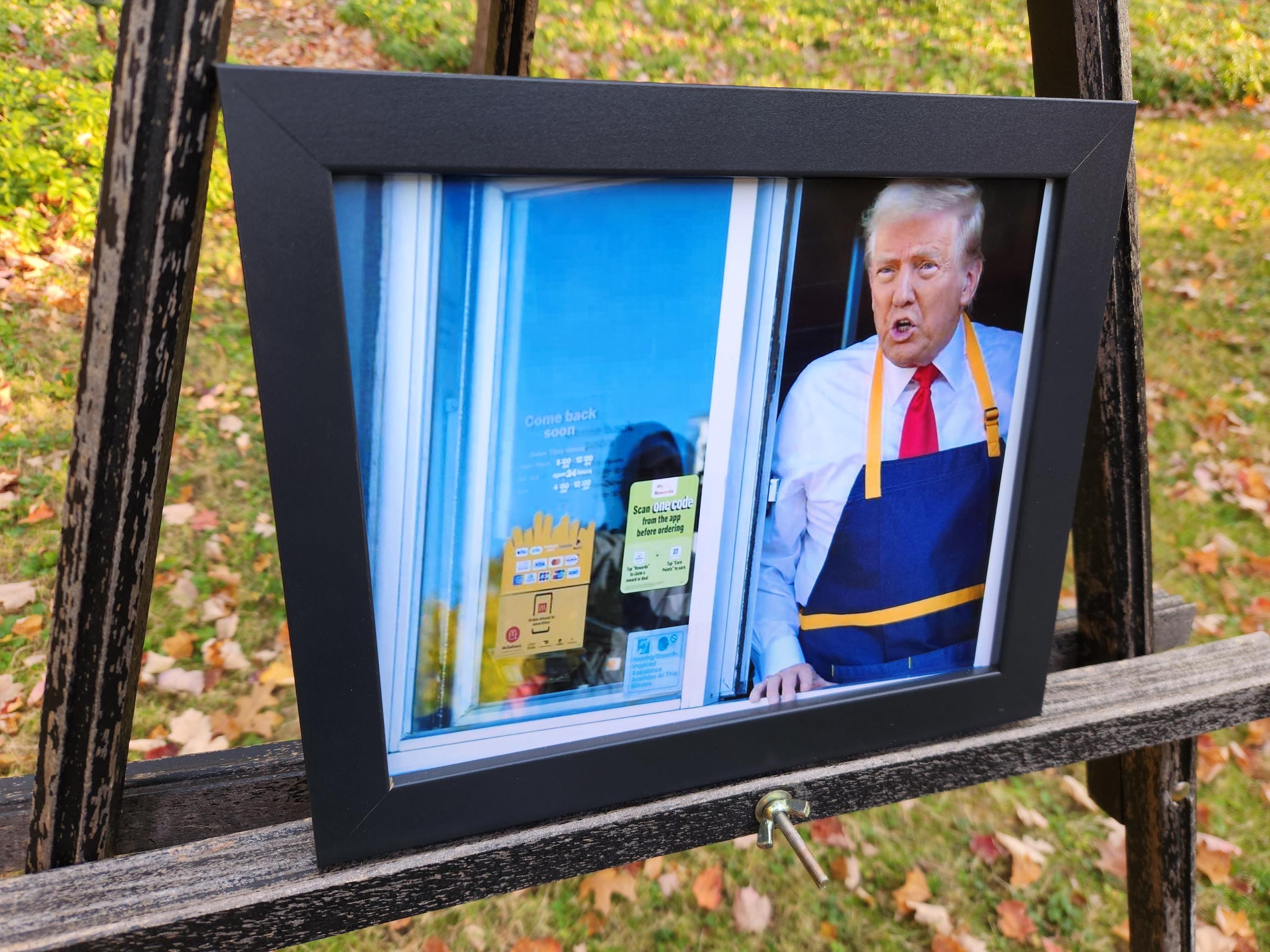 Trump Mcdonald's Drive Thru Framed 8x10 Pic - Etsy