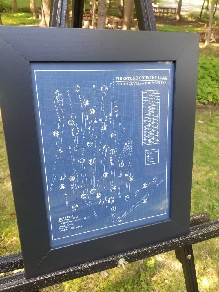 Firestone Country Club South Course Blueprint Pic//big Picture - Etsy