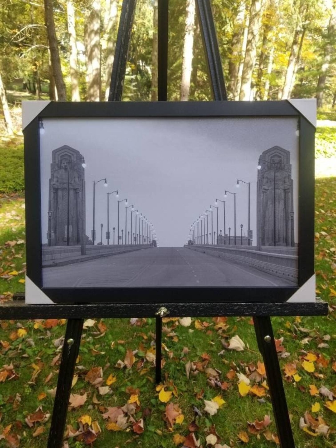 Framed Guardians of Transportation Bridge Photo, Cleveland Ohio - Etsy