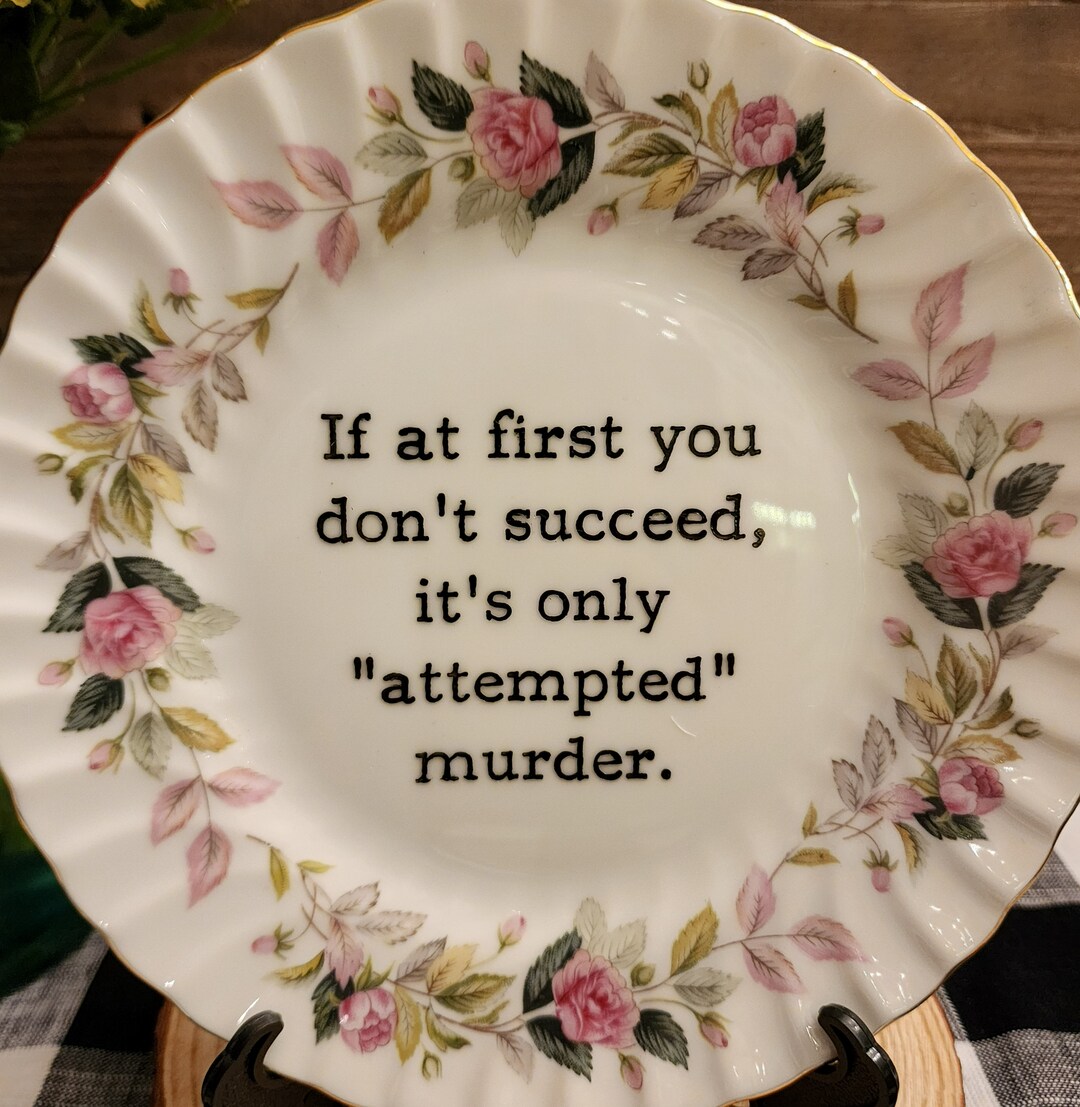 Upcycled Vintage Swear Plate-if at First You Don't - Etsy