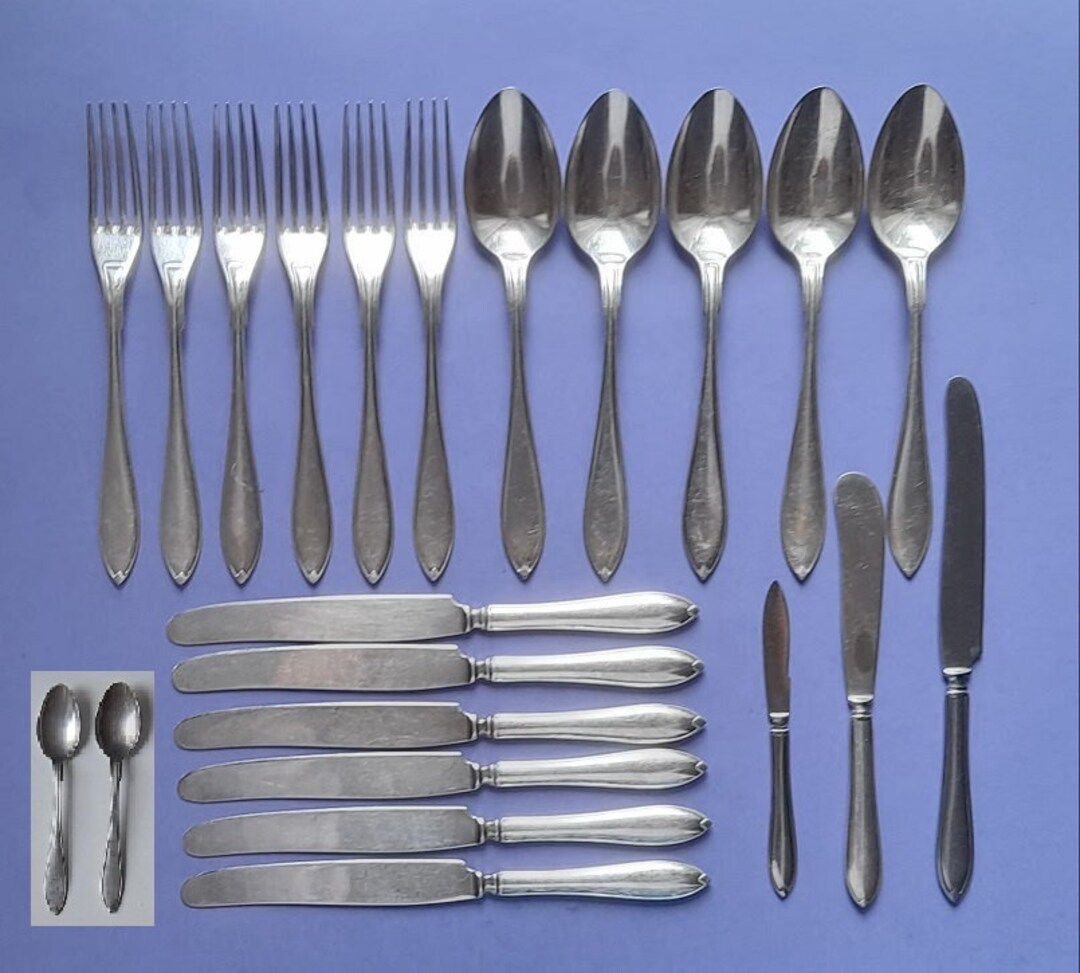 Vintage Gense ALP Swedish Silver Plated Cutlery Set (23 Pieces) - Etsy