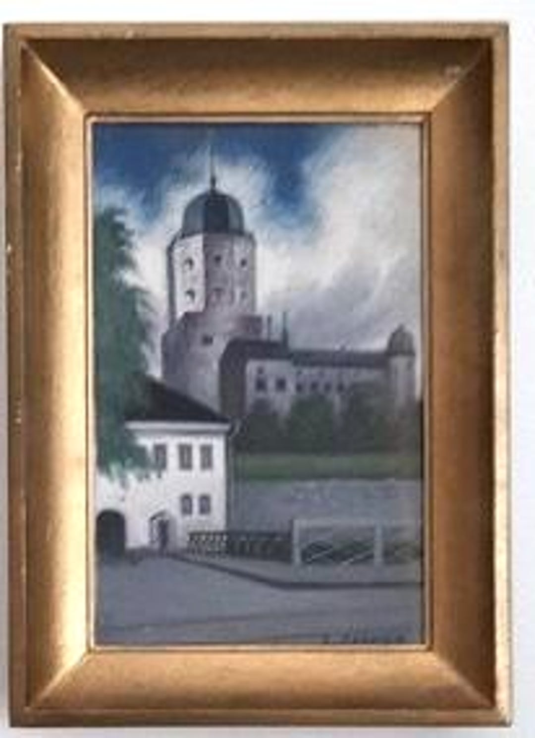 Scandinavian Oil Painting on Board. Original, Old Lighthouse in Finland ...