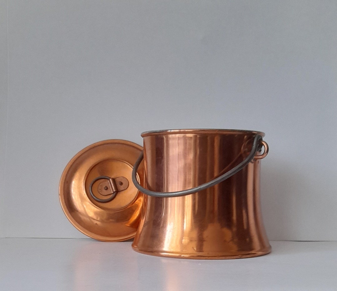 Vintage Scandinavian Cooper Canister Lidded Cooper Jar Container ...