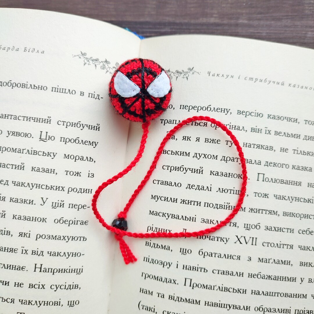 Crochet Spider Bookmark for Man Cute Bookmark Gift for Readers Mini ...
