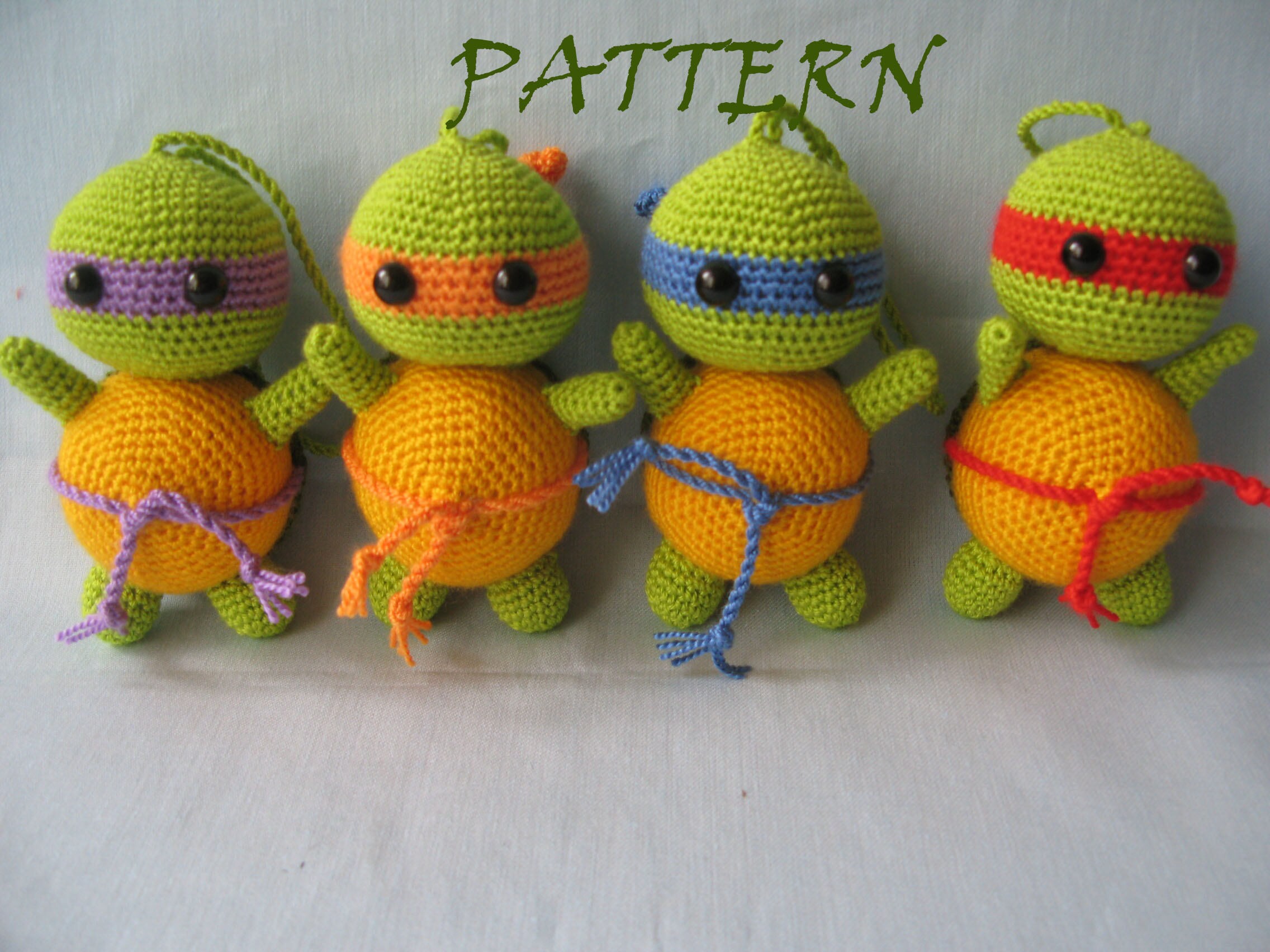 Ninja turtles crochet pattern TMNT crochet pattern PDF file | Etsy