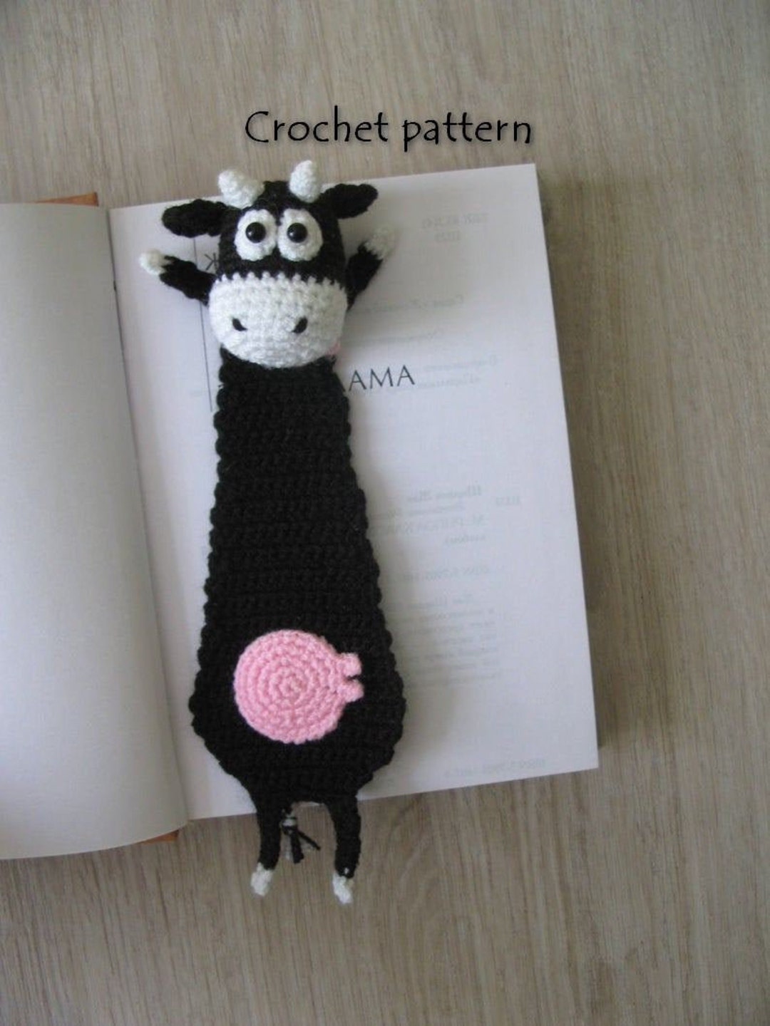 Funny Bookmark Cow Crochet Pattern, Amigurumi Tutorial - Etsy