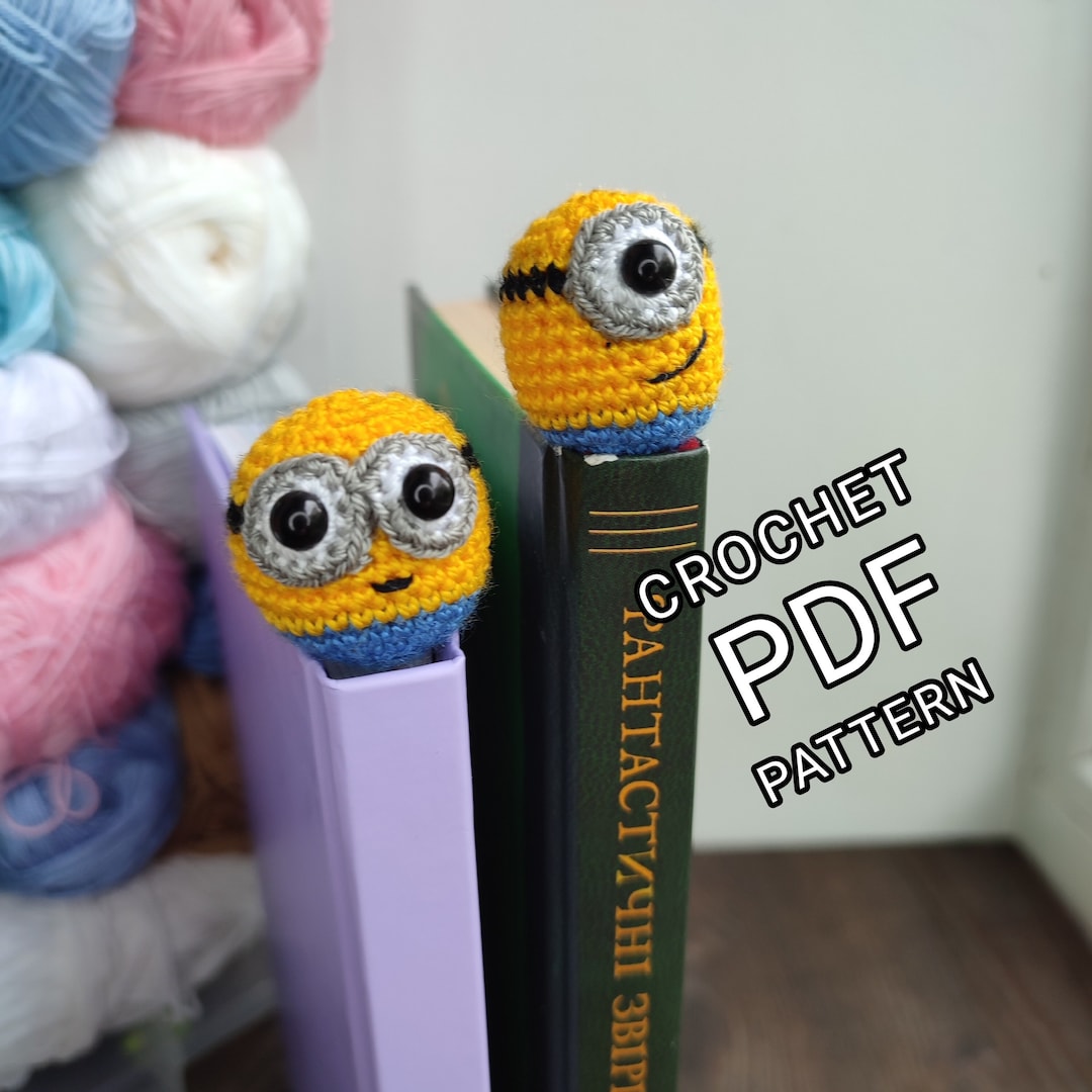 Minion Crochet PATTERN, Amigurumi Minion Bookmark, Easy Crochet Pattern ...