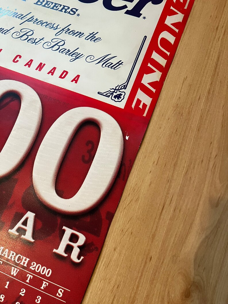 Budweiser Vintage Y2K Promo Calendar/poster - Etsy