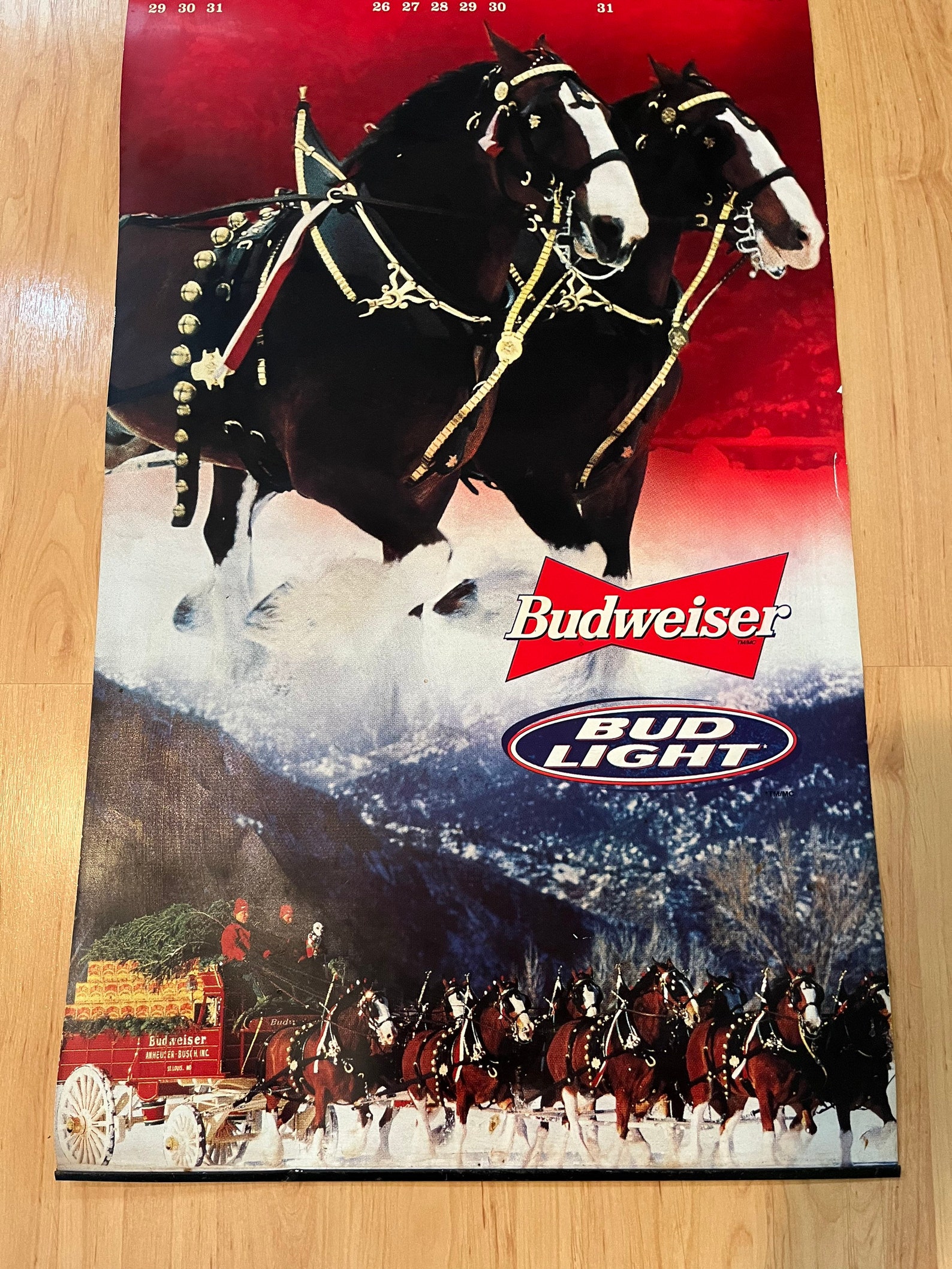 Budweiser Vintage Y2K Promo Calendar/poster - Etsy