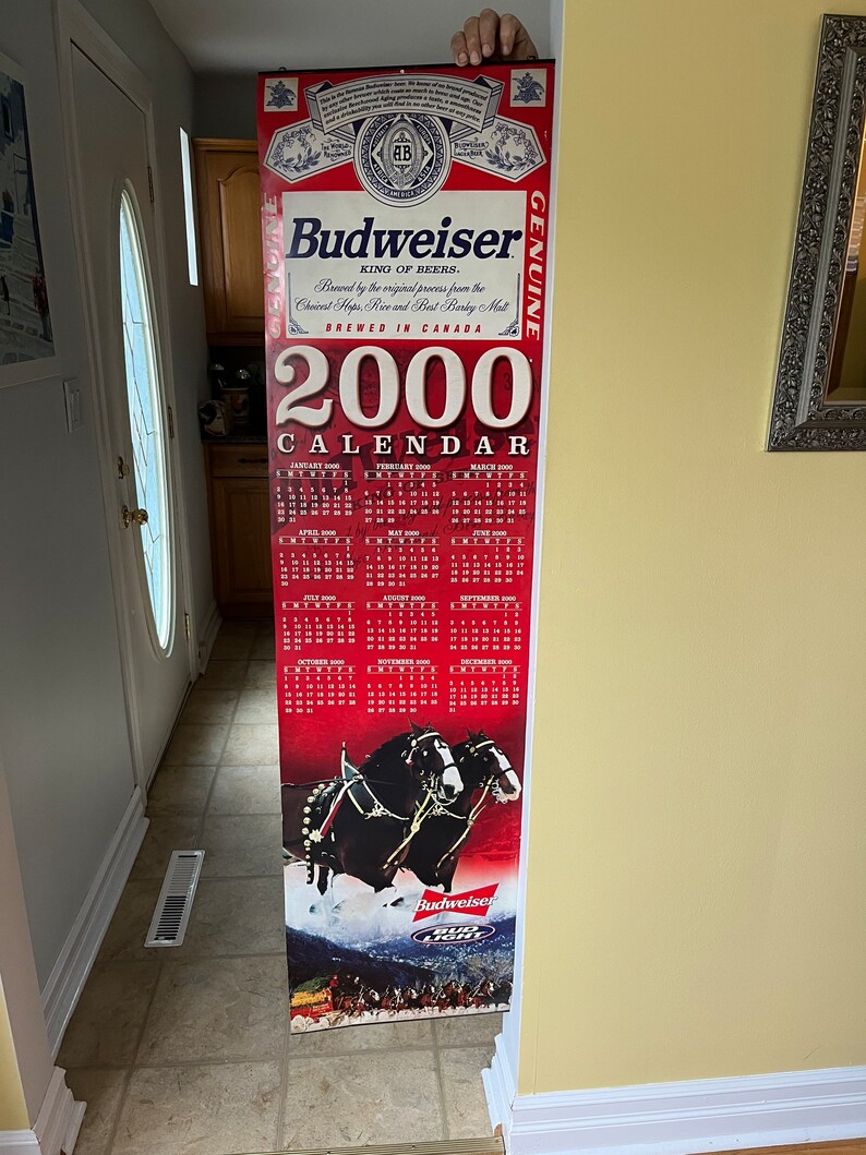 Budweiser Vintage Y2K Promo Calendar/poster - Etsy