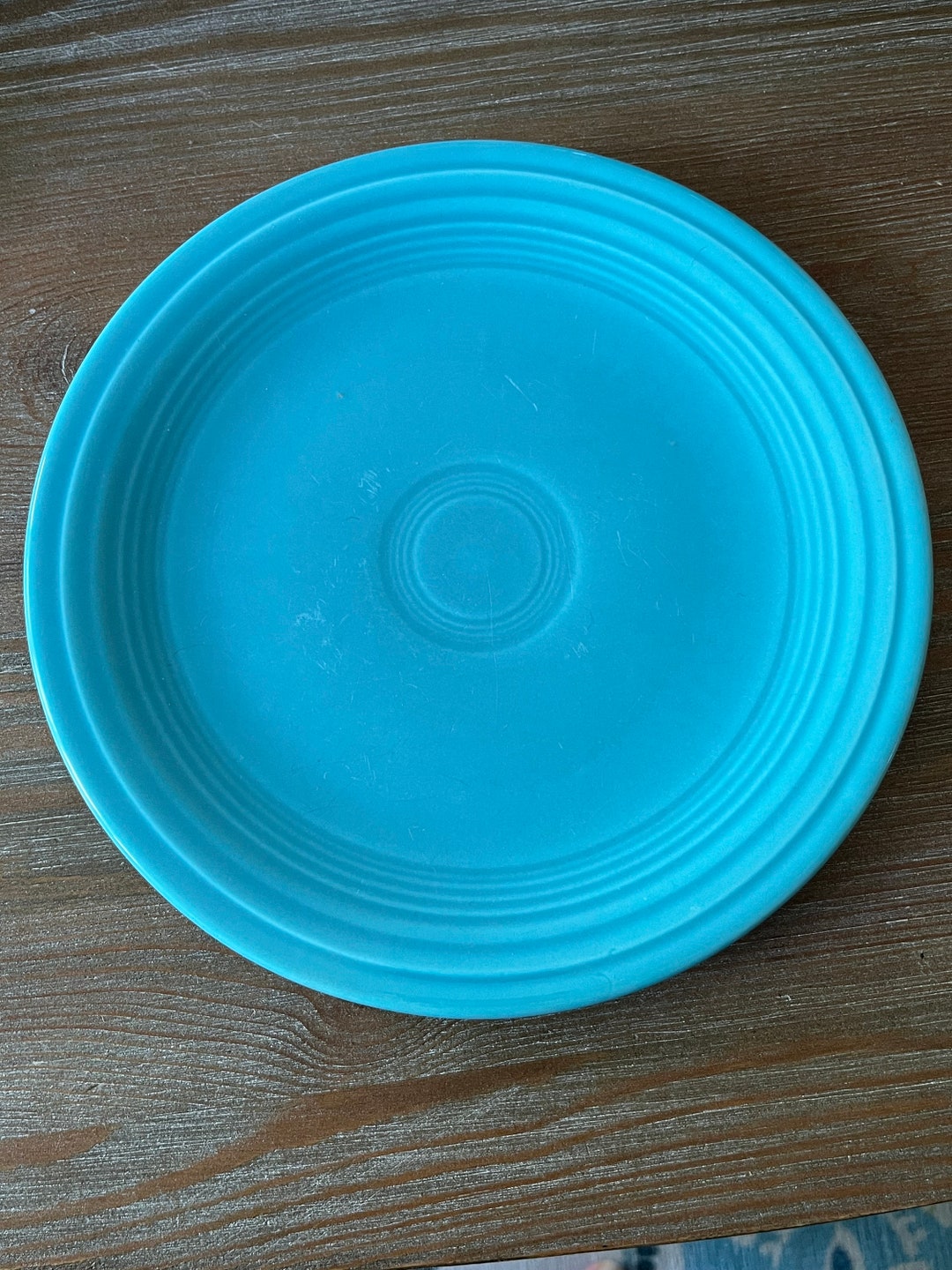 Fiestaware Turquoise Vintage Plate - Etsy