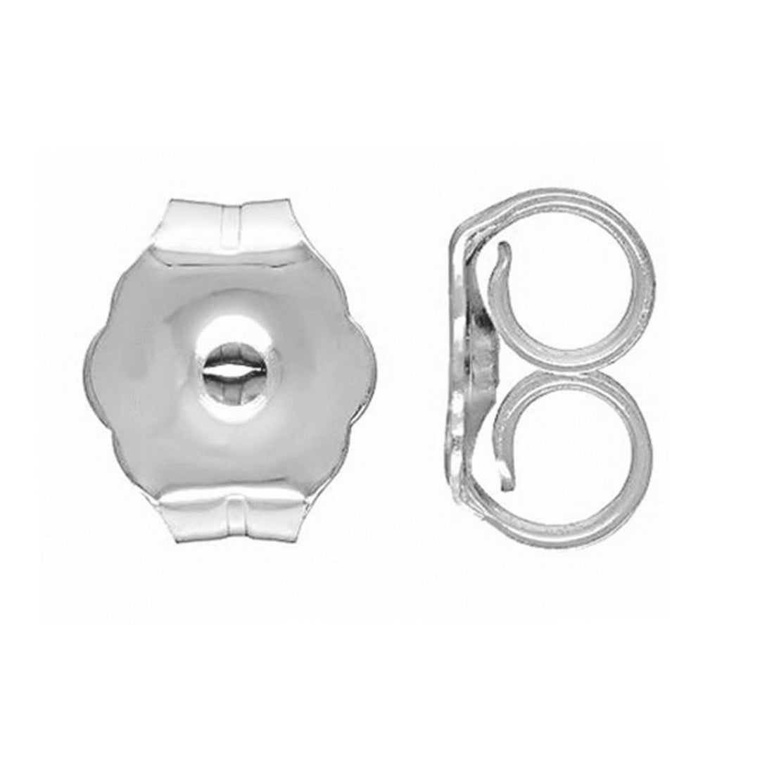 14K White Solid Gold Large Earring Backs Butterfly - Etsy