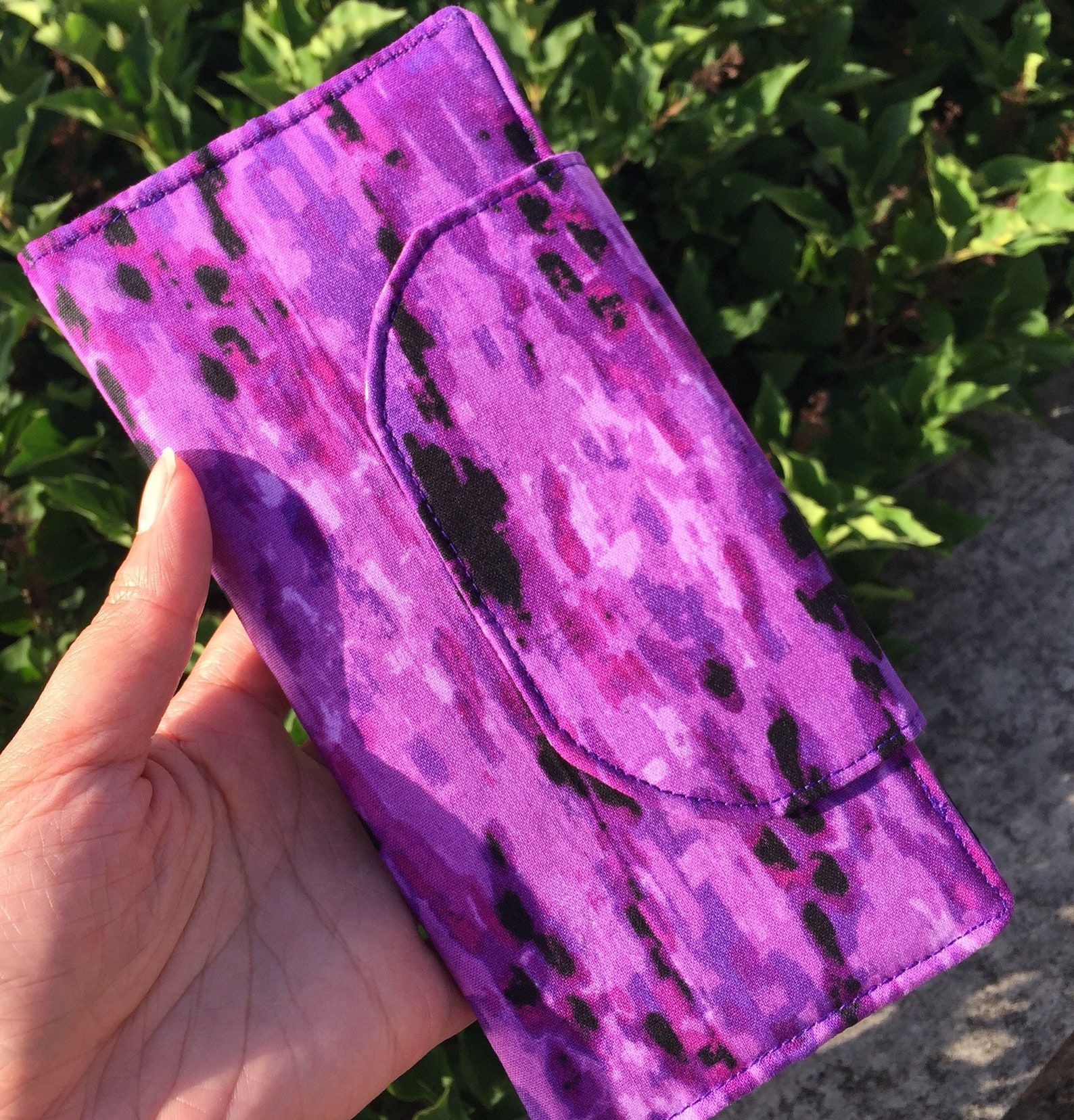 Purple wallet wallet women minimalist wallet card wallet women | Etsy