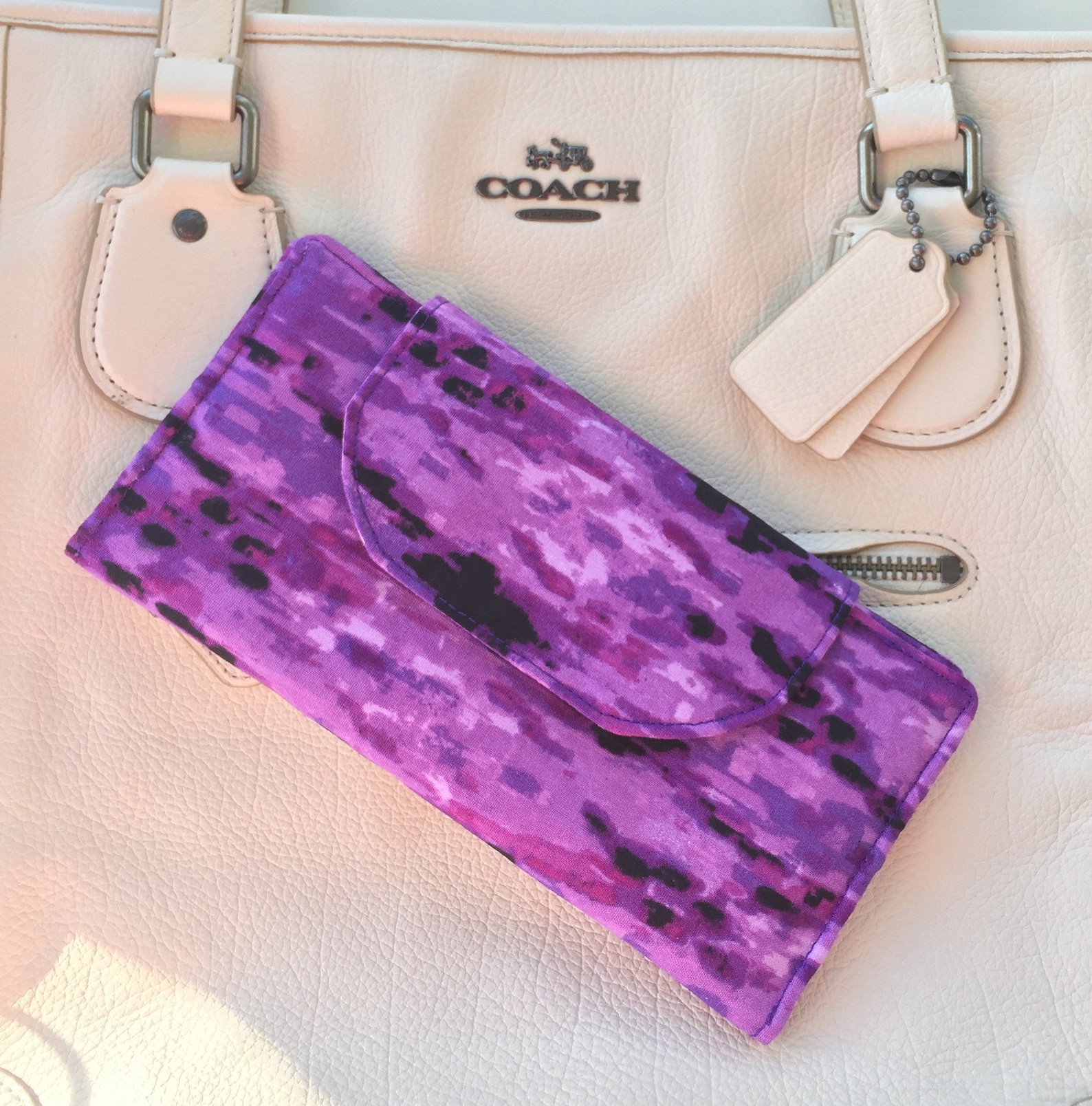 Purple wallet wallet women minimalist wallet card wallet women | Etsy