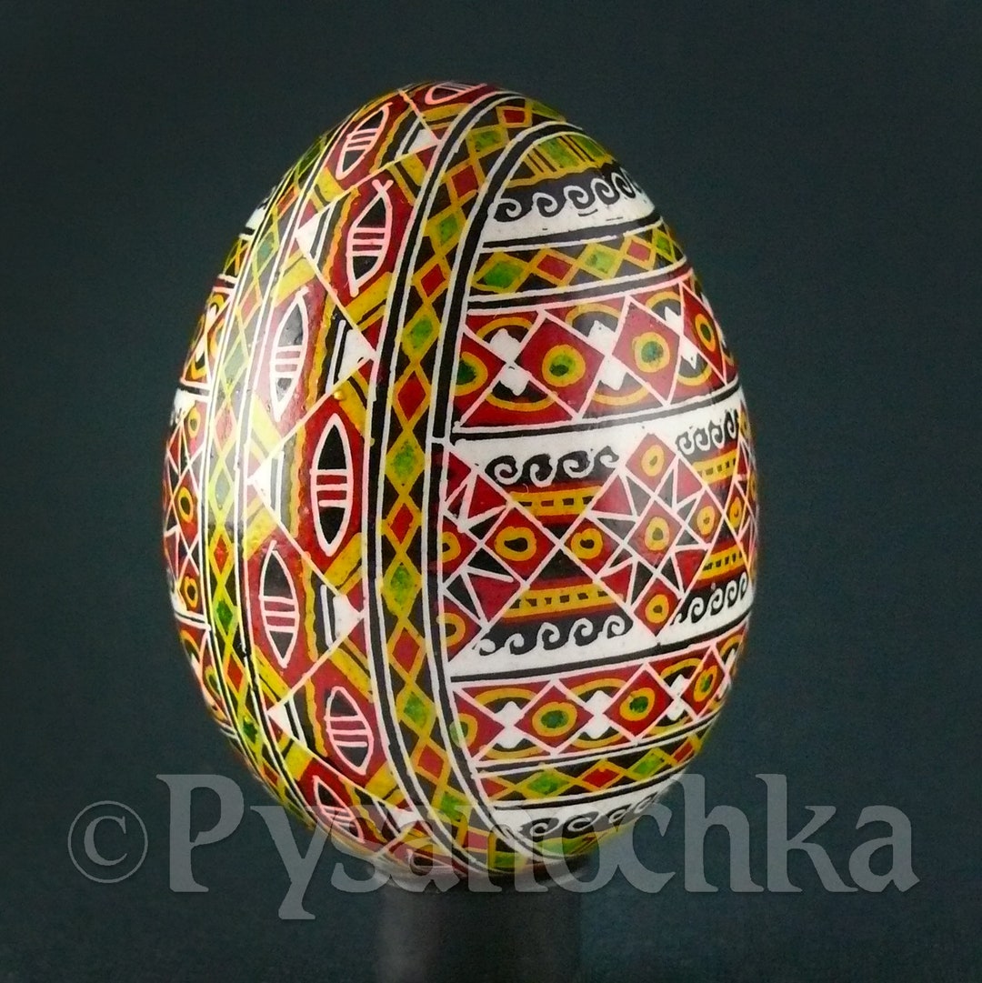 Real Ukrainian Pysanky, Ukrainian Art, Chicken Hand Made Hutsul Pysanka ...