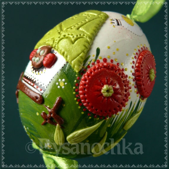 Real Ukrainian Pysanky Chicken Pysanka Salted Dough Technique - Etsy