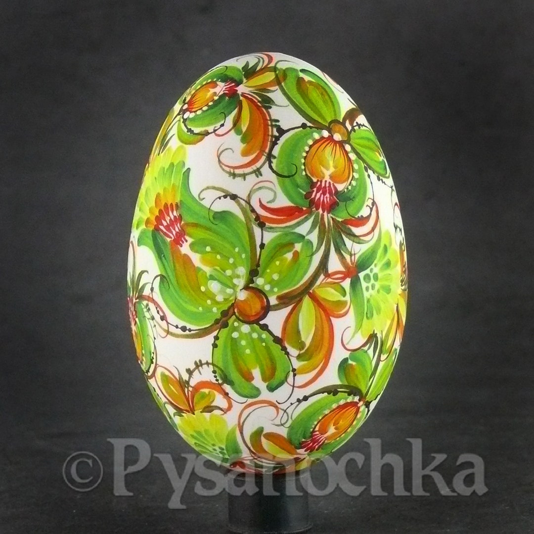 Ukrainian Pysanky. Petrykivka Pysanka Goose Easter Egg. Easter Decor ...