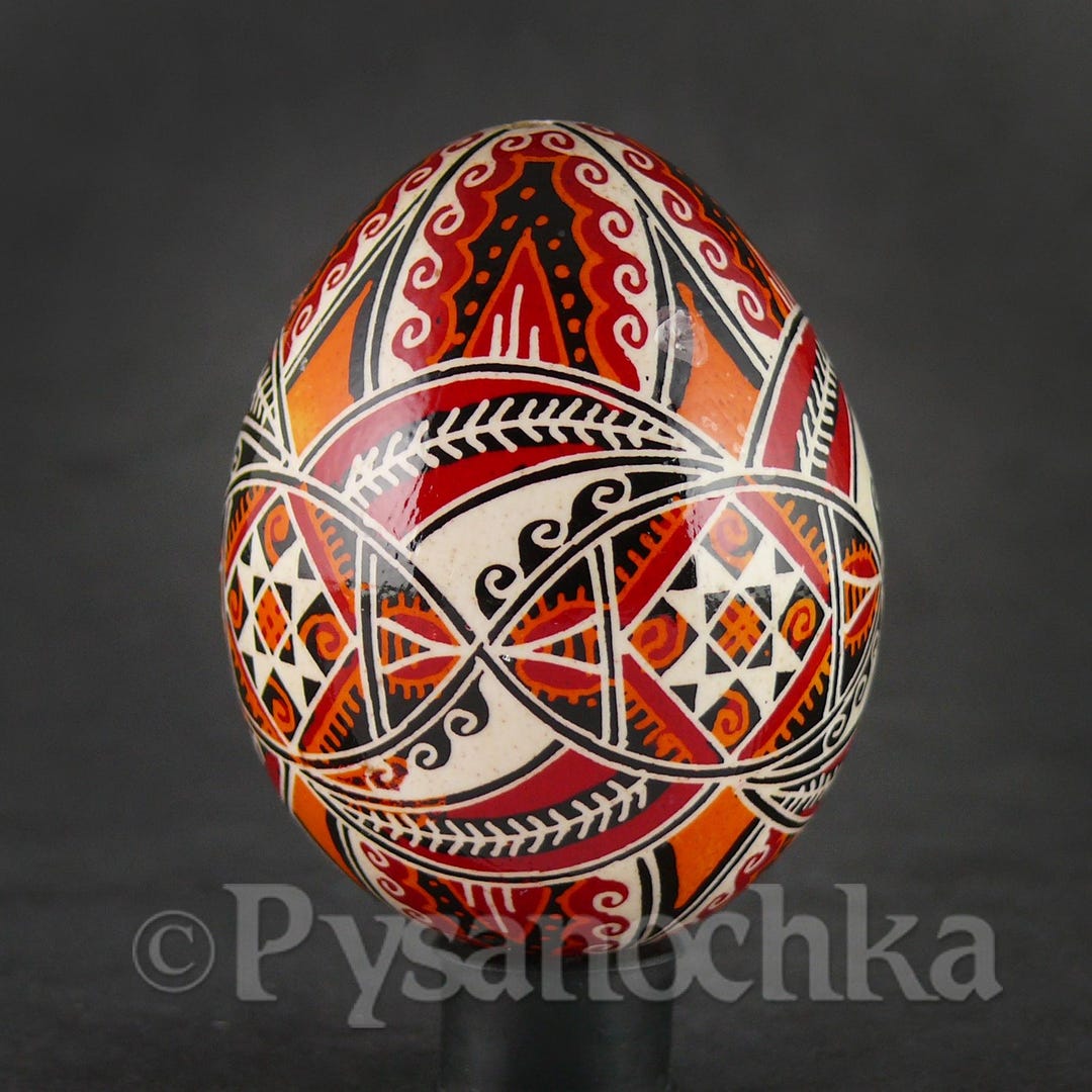 Real Ukrainian Pysanky, Ukrainian Art, Chicken Hand Made Hutsul Pysanka ...