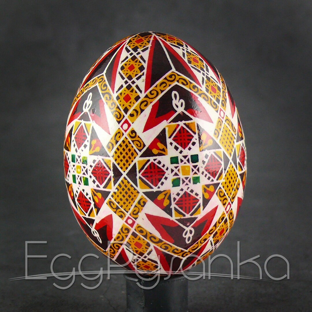 Real Ukrainian Pysanky, Ukrainian Art, Chicken Hand Made Hutsul Pysanka ...