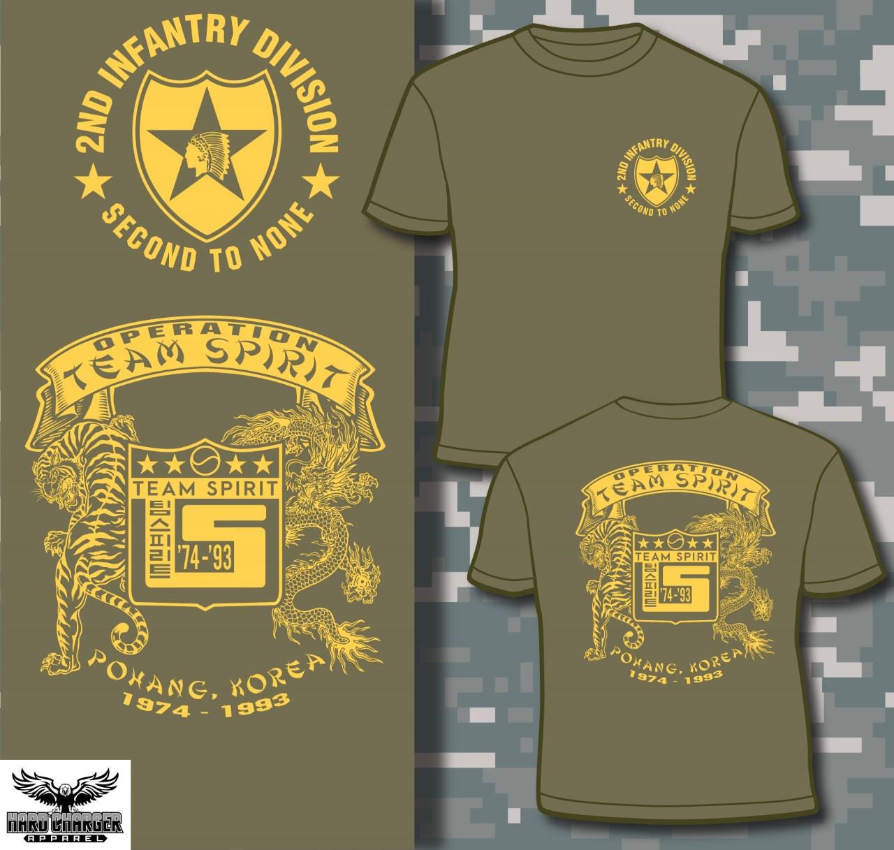 US Army 2nd Infantry Division Team Spirit South Korea DMZ T-shirt - Etsy