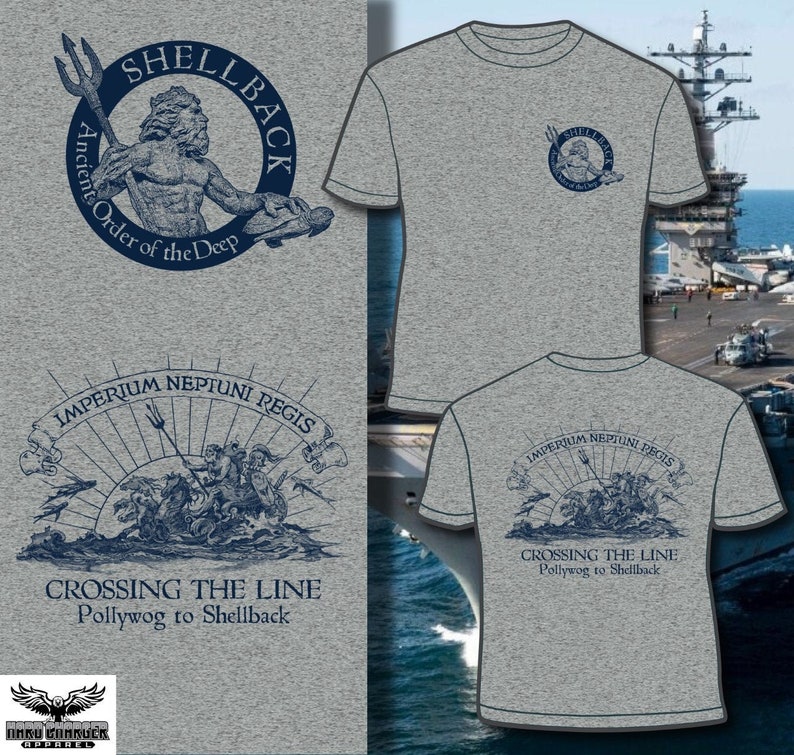 US Navy Marine Corps Shellback Crossing the Line T-shirt - Etsy