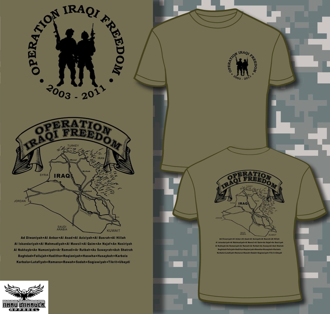 Operation Iraqi Freedom OIF Iraq T-shirt - Etsy