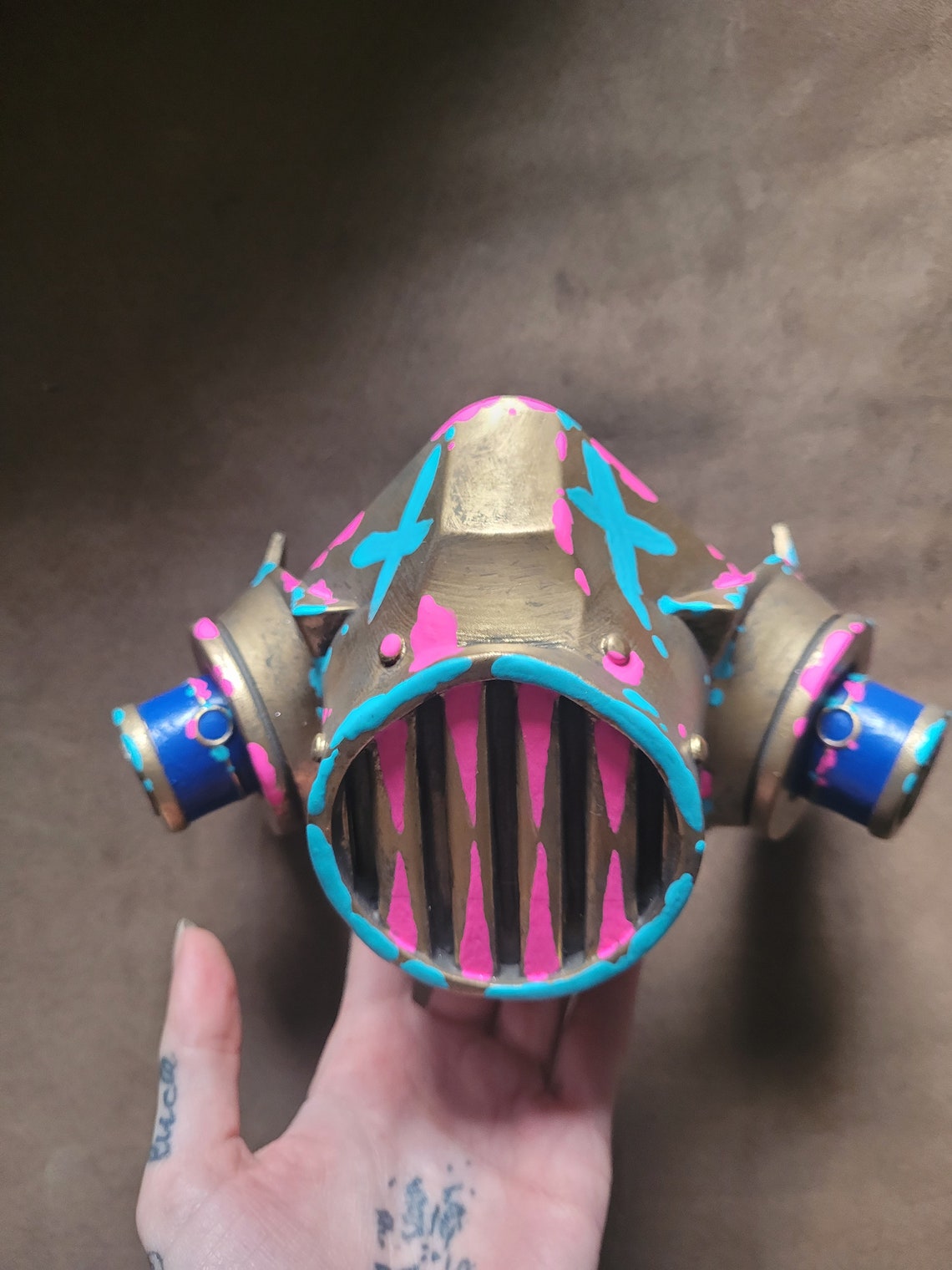 Jinx Arcane Enforcer Mask GLOW - Etsy Polska