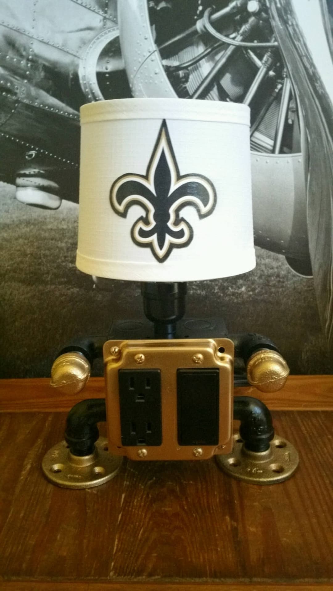 Geaux Saints Table Lamp, New Orleans, Saints, Cool Table Lamps, Unique ...
