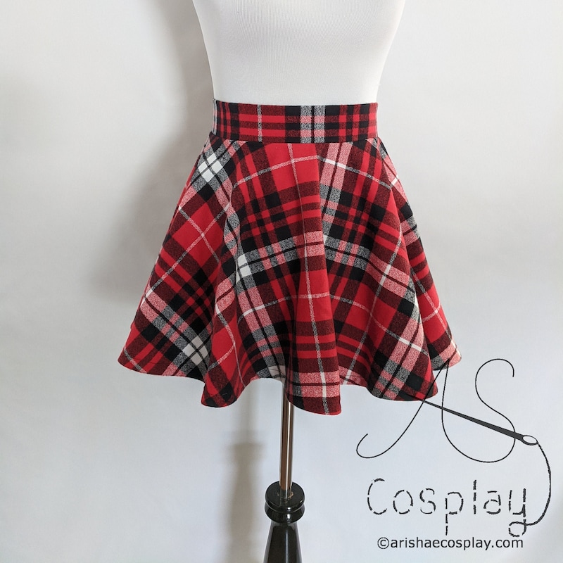 Red Plaid Skirt - Etsy
