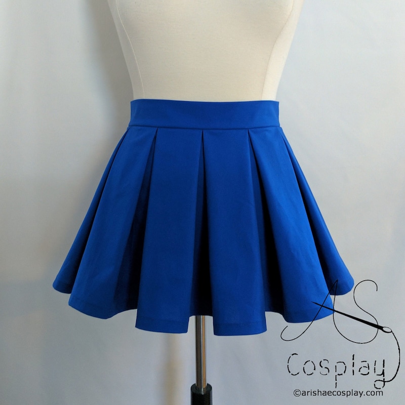 Blue Pleated Skirt - Etsy