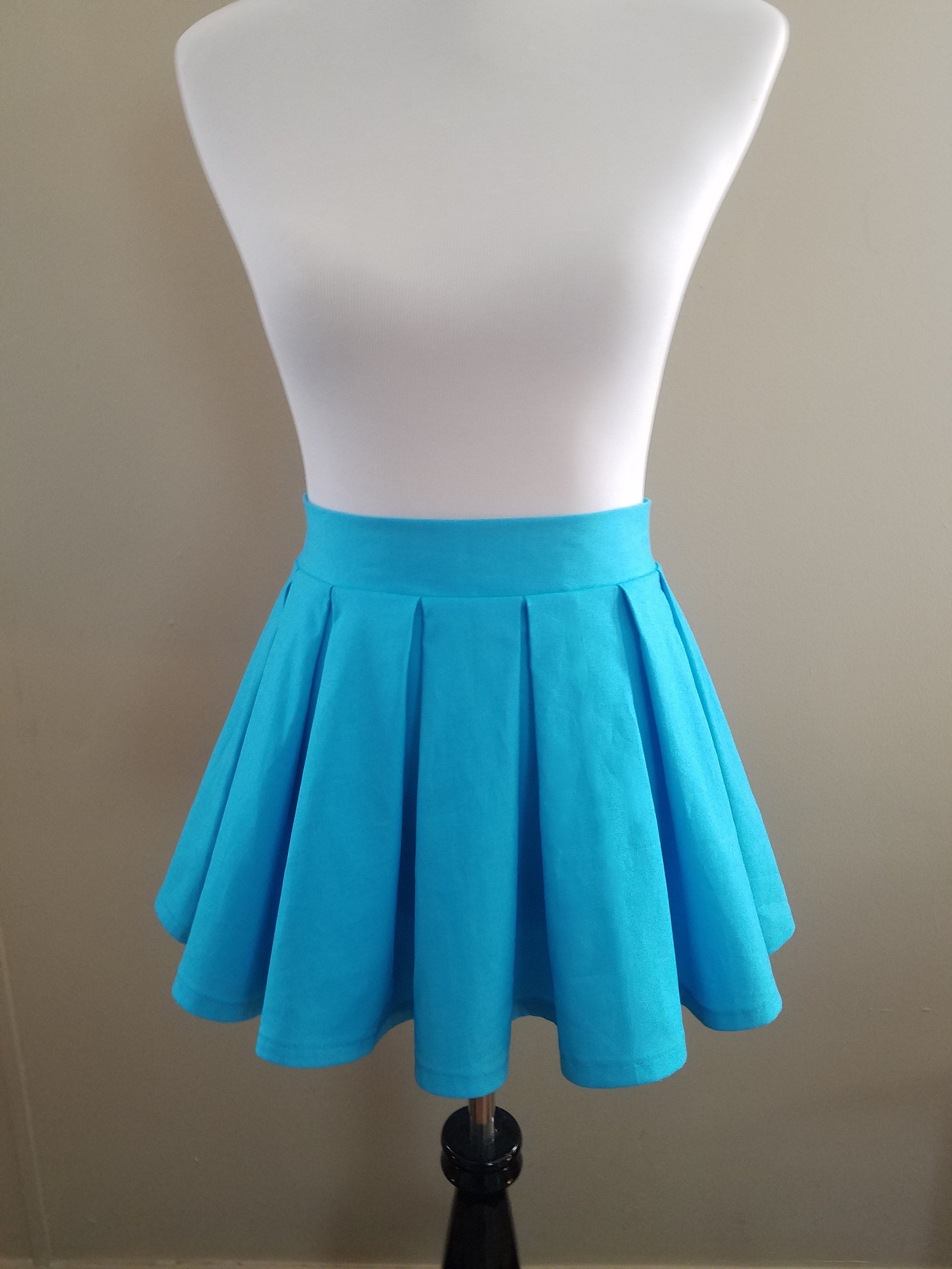Box Pleat Mini Skirt Pleated Mini Skirt Available in Color | Etsy