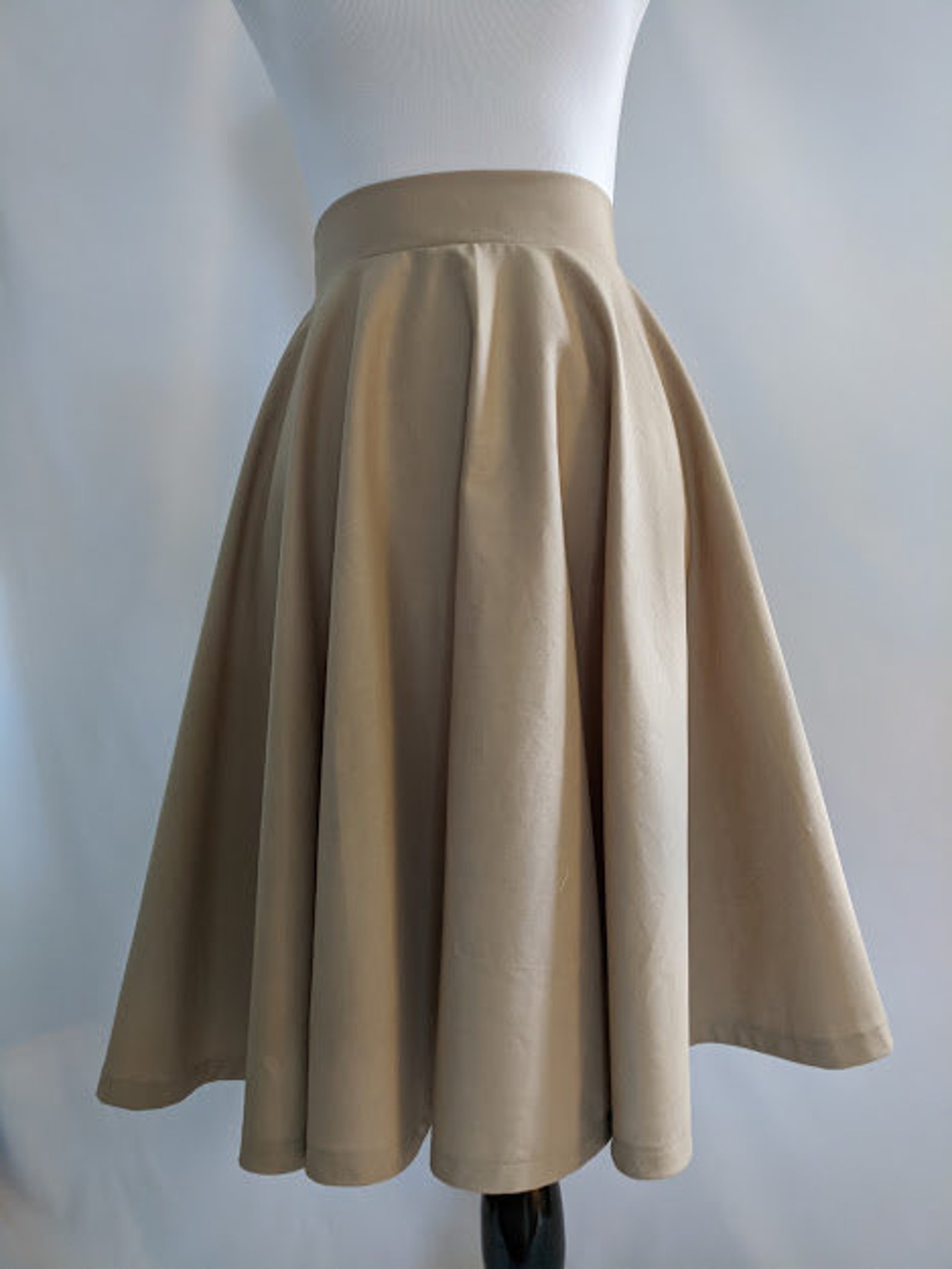 Midi Circle Skirt Tea Length Full Circle Skirt Calf Length | Etsy