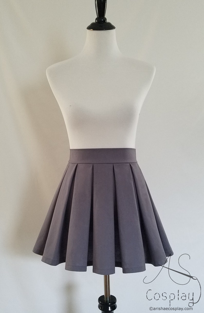 Box Pleat Mini Skirt Any Color Or Size Large Full Pleats Etsy