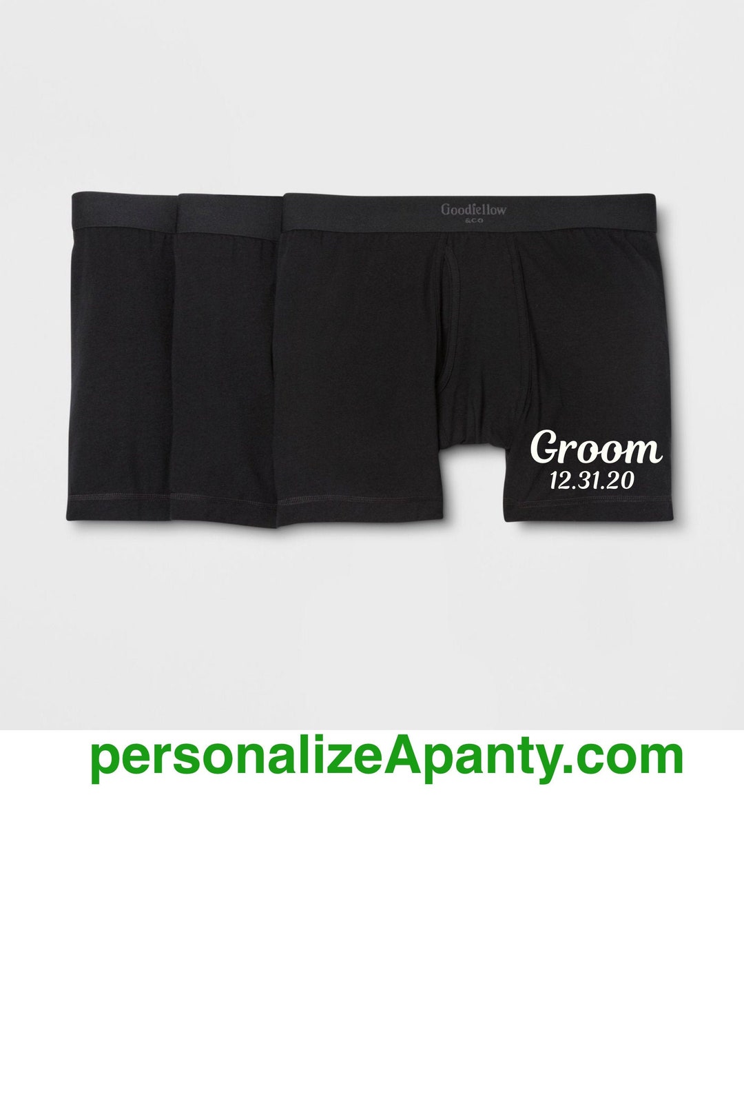 Groom Wedding Date Boxer Briefs: Personalized Hubby Gift - Etsy