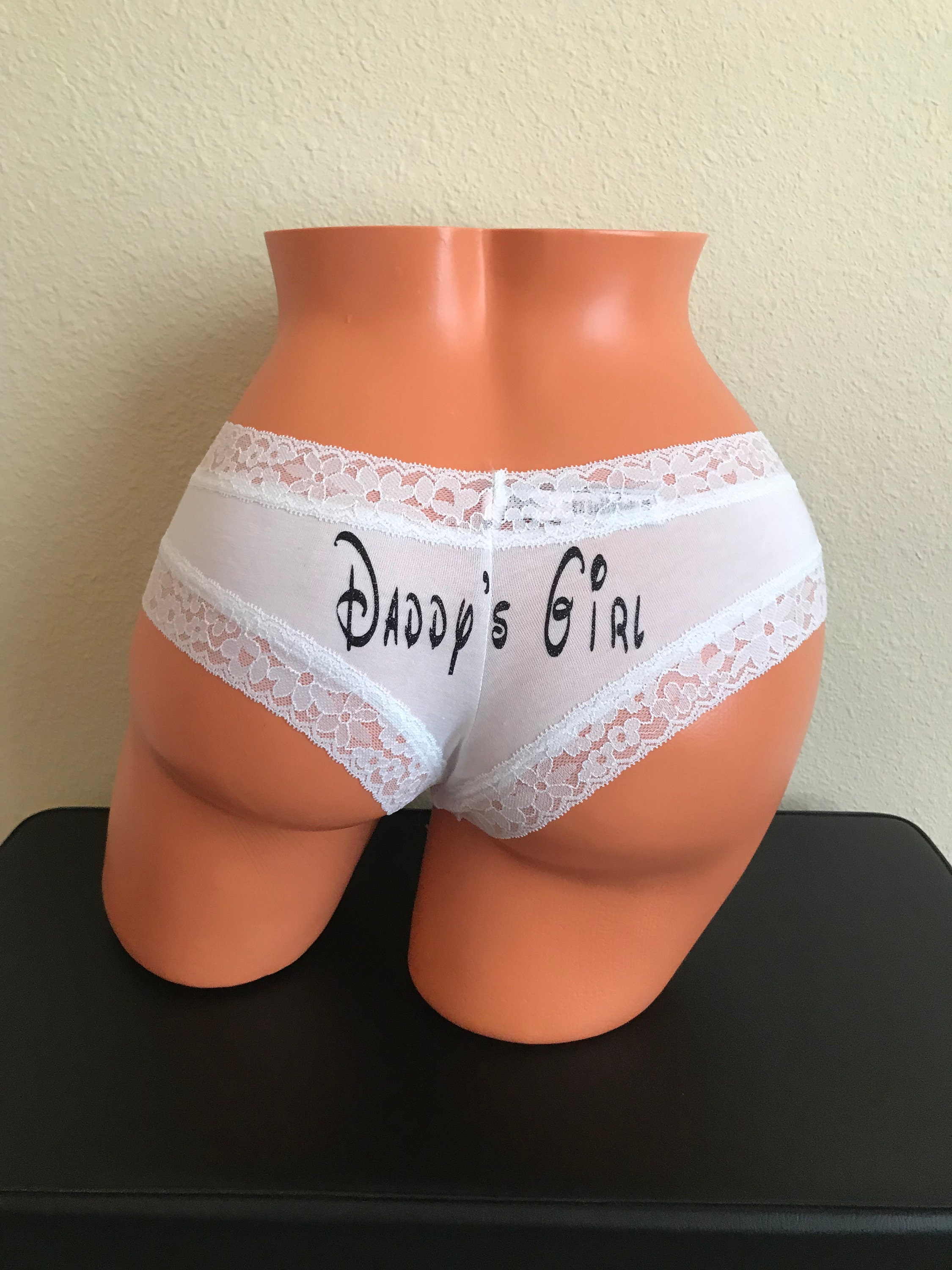 Personalize A White Victorias Secret Cotton Floral Lace Waist Cheeky