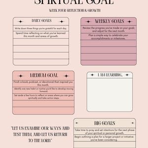 Christian Women Vision Board | Spiritual Purpose Checklist | Goals ...