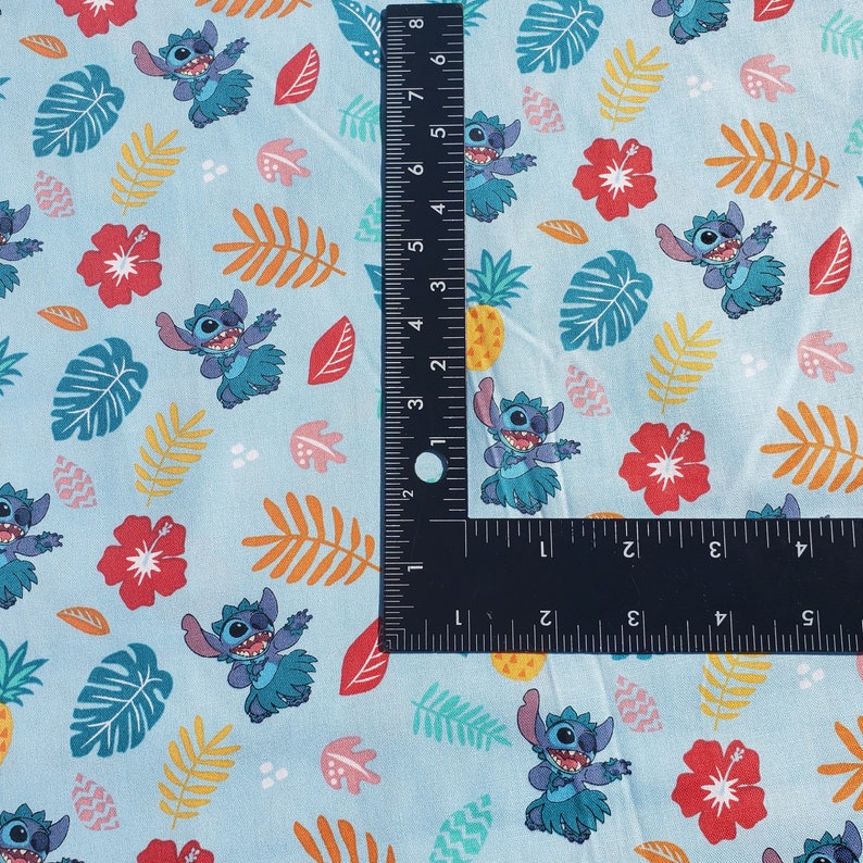 Disney Stitch Cotton Fabric | Etsy