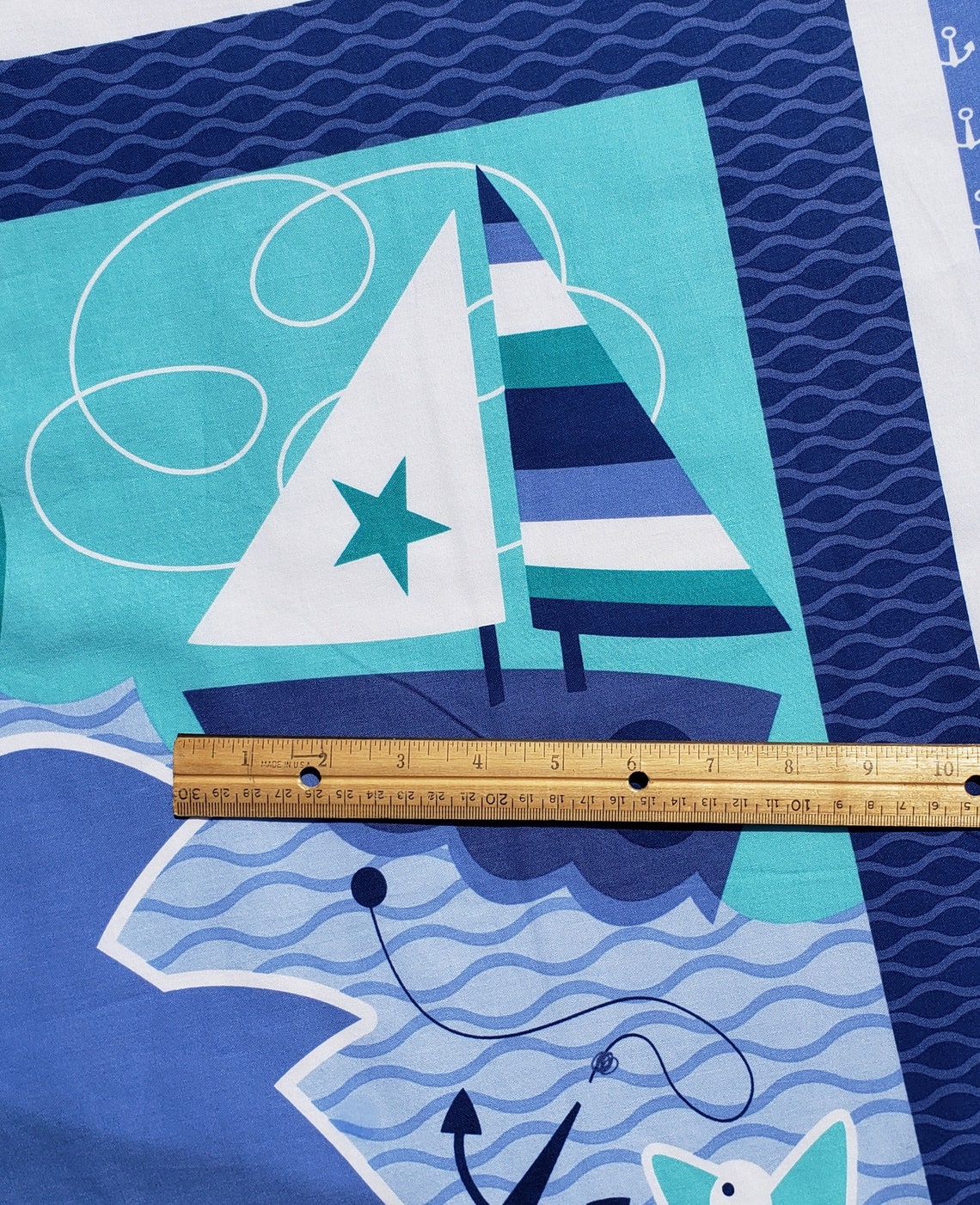 Sea Water Cotton Fabric - Etsy