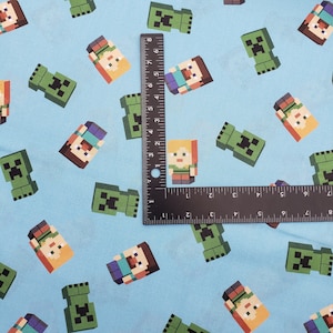 Minecraft Cotton Fabric - Etsy