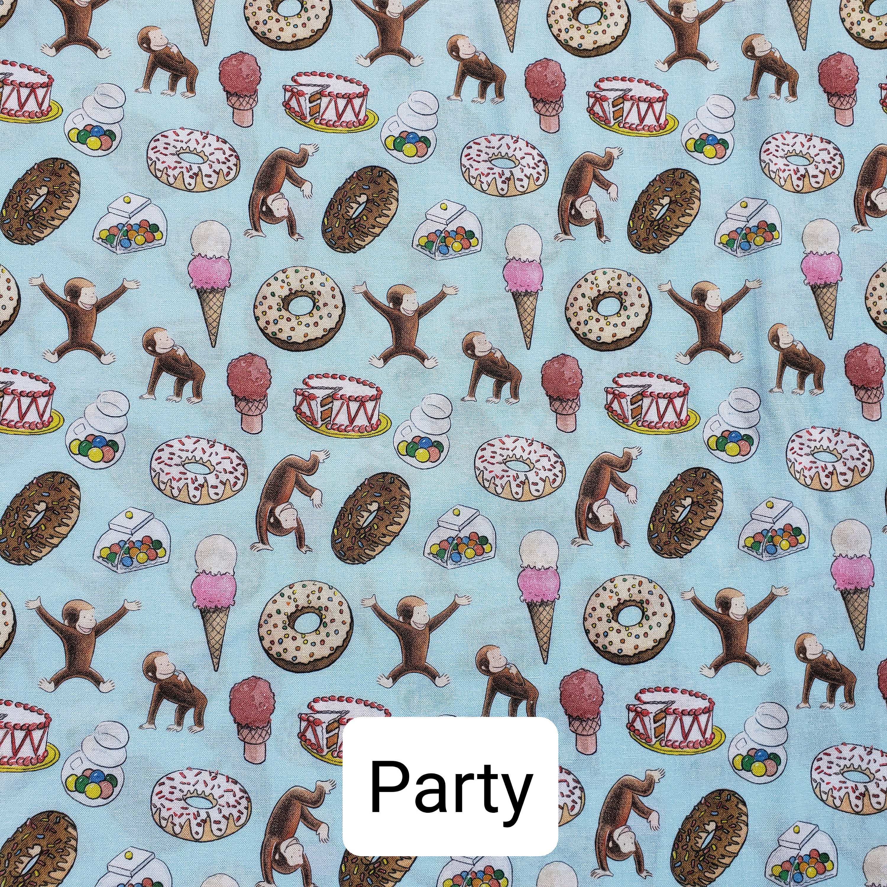 REMNANTS of Curious George Cotton Fabric - Etsy