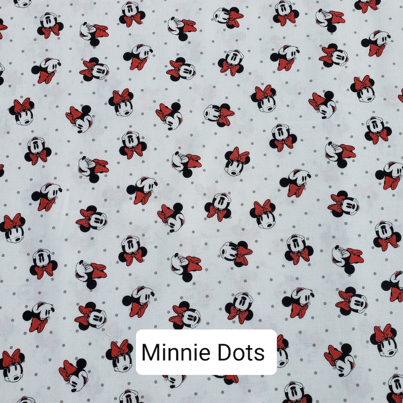 Minnie Mouse Cotton Fabric | Etsy