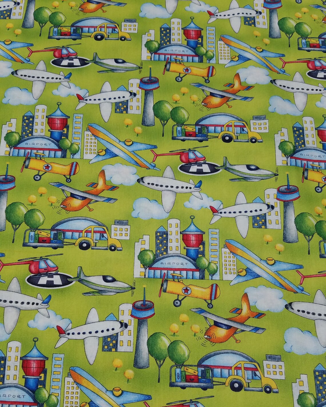 Airplane Fabric, Ready for Take off Cotton Fabric by Wilmington - Etsy