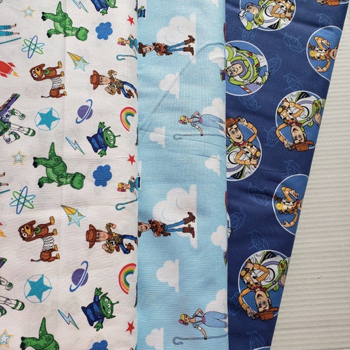 Toy Story Fabric Woody Fabric Buzz Fabric Rex Fabric - Etsy