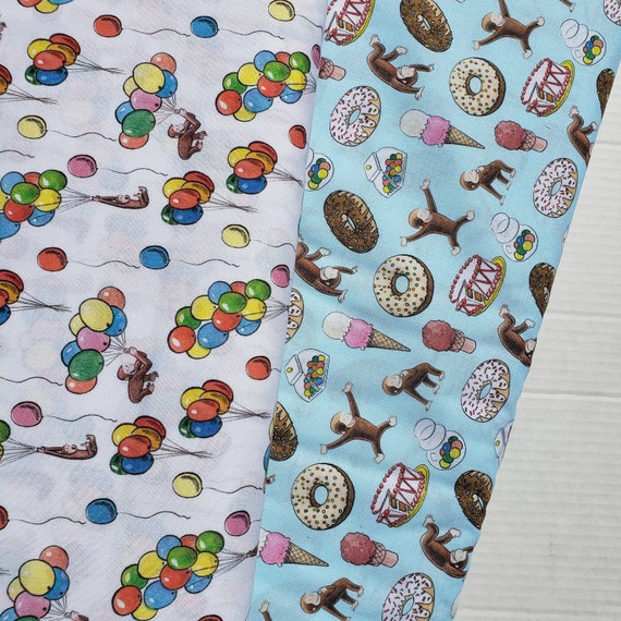 Curious George Cotton Fabric - Etsy