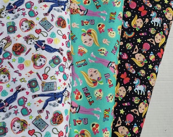 Jojo Siwa Fabric by the Yard Jojo Bow Bow Emoji Friends - Etsy