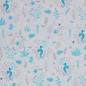 Sea Life Fabric Underwater Life Fabric Marine Life Fabric - Etsy