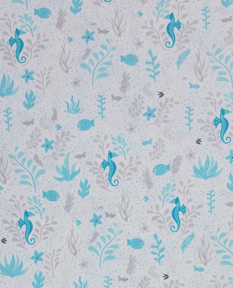 Sea Life Fabric Underwater Life Fabric Marine Life Fabric - Etsy