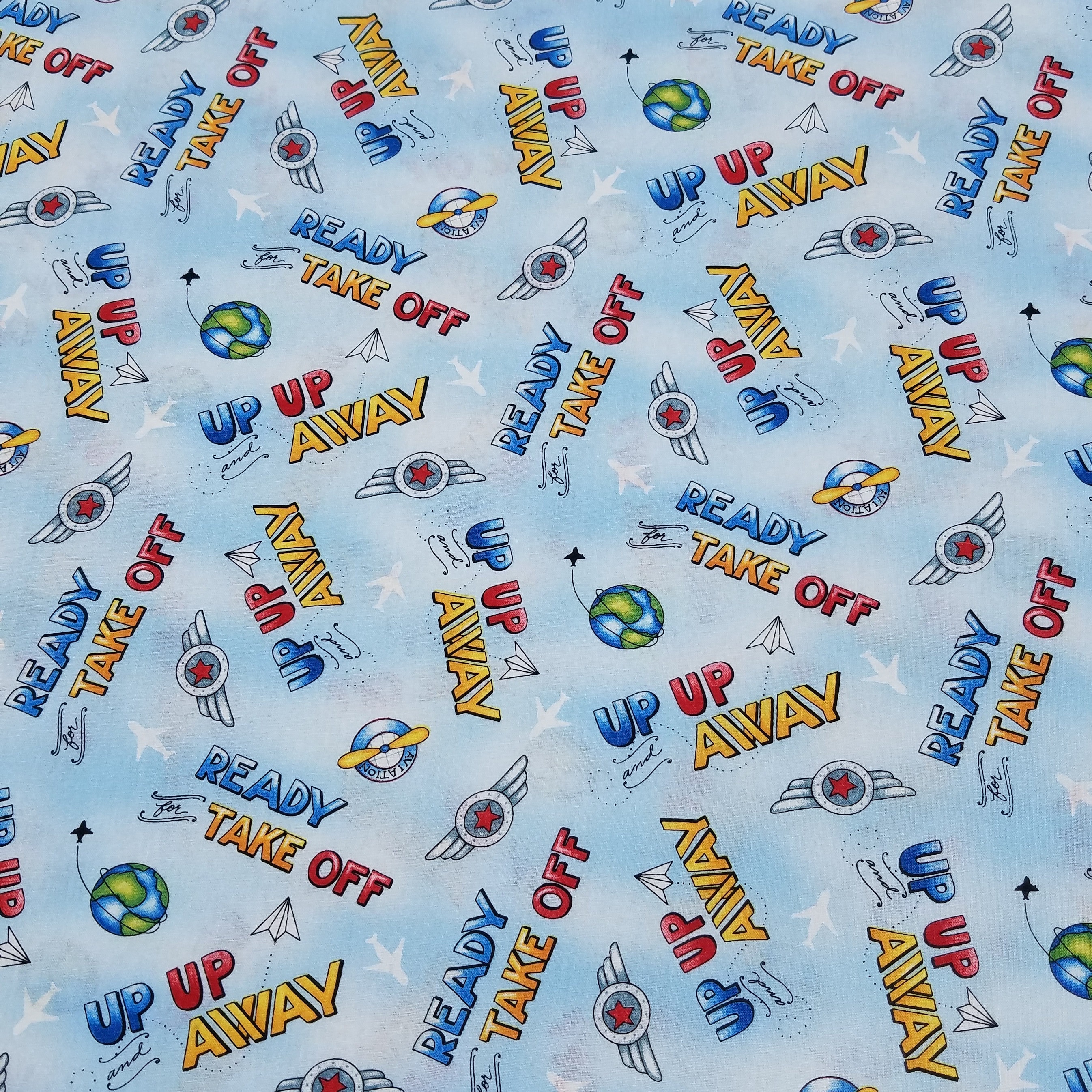 Airplane Fabric, Ready for Take off Cotton Fabric by Wilmington - Etsy